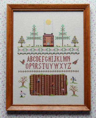 Full-Moon Planting Cross Stitch Sampler Pattern | Yarn Social